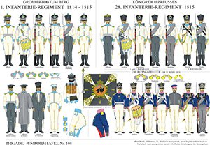 Plate 166: Berg: 1st Infantry-Regiment 1814-1815 / Kingdom of Prussia ...